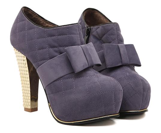 Thick With Waterproof High-heeled Boots Soft Side Sequins on Luulla