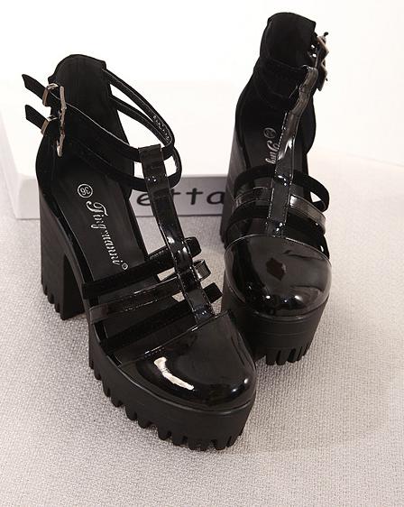 Female High-heeled Sandals With Chunky Heel And Platform on Luulla
